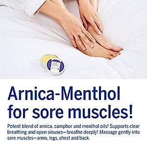 Dr. Bronner's - Organic Magic Balm (Arnica-Menthol, 2 Ounce) - Made with Organic Beeswax and Organic Hemp Oil, Relieves and Relaxes Sore Muscles and Achy Joints, Moisturizes and Soothes Dry Skin