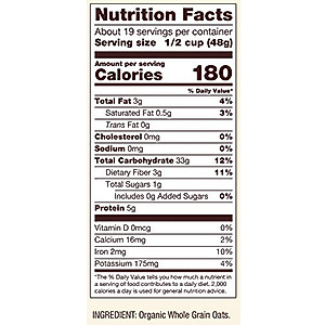 Bob's Red Mill Organic Old Fashioned Rolled Oats 32 OZ ( Pack - 3 )