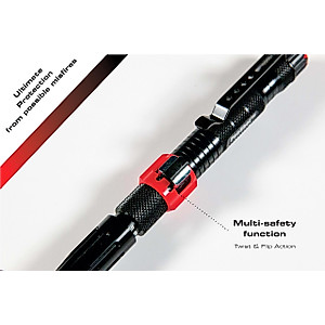 Pavashot-Penshot | Self Defense Device Reloadable Non-Lethal Launcher Fisher Space Pen 30-Foot Range Multi-Safety All-Weather 6-feet Diameter Plume Designed & Assembled in The USA, Black