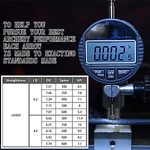 ZSHJGJR Carbon Arrow Shafts - 12Pcs 30 inch Pure Carbon Arrows Shaft, Spine 300 350 400 500 600 Straightness ±0.003 ID 4.2mm / 6.2mm DIY Hunting Target Practice Arrows for Compound Recurve Bow