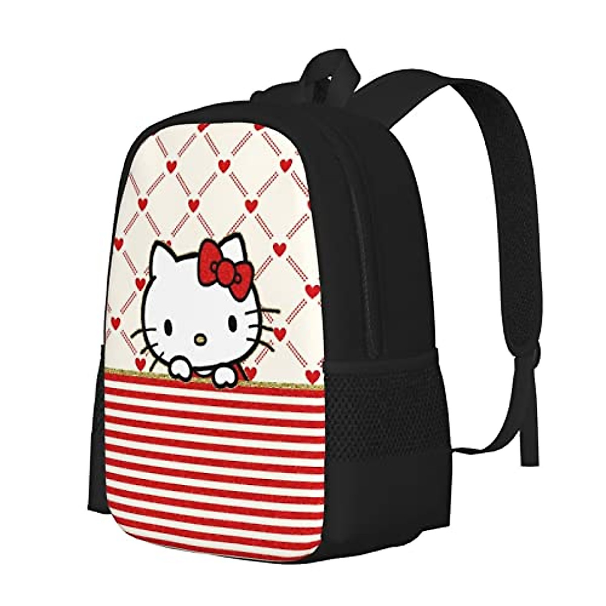 FENTI Cartoon Cute Cat Backpack 17 In Large Capacity Daypack Casual Travel Laptop Backpack for Women Girl