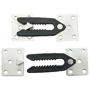 FMHXG 2PCS Plastic Crocodile Buckle Screw Clip Furniture Hinge Double Ear Headrest Hinge Sofa Connector Sofa Combination Fixing Piece Black