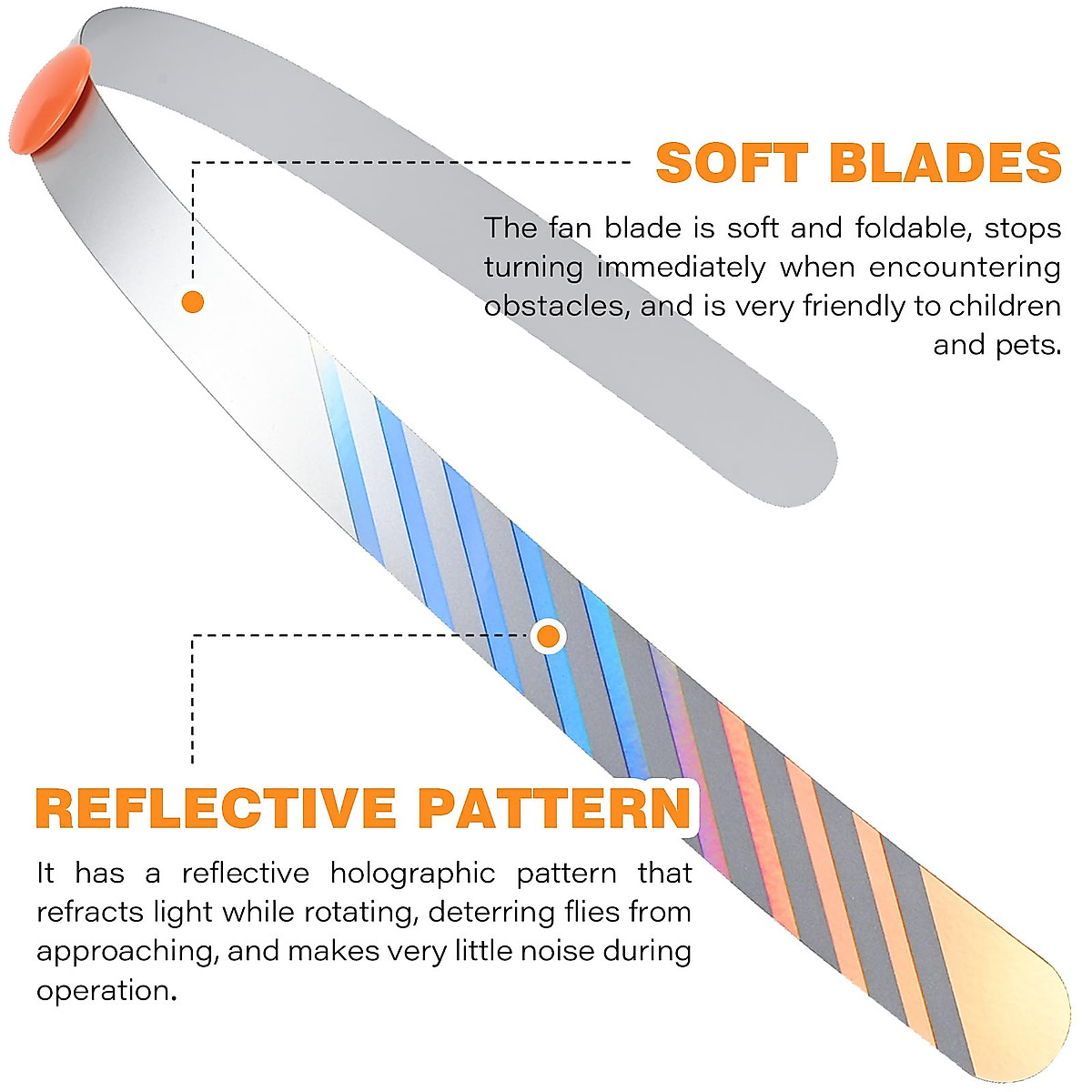 MANOPORA 4 Pack Fly Fans for Tables, Creative Pumpkin Shapes Fly Fan Portable Tabletop Food Fan, Indoor Outdoor Battery Powered Picnic Camping Fly Fans for Picnic, Party, BBQ, Kitchen, Restaurants