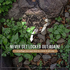 RamPro Hide-a-Spare-Key Fake Rock - Looks & Feels Like Real Stone - Safe for Outdoor Garden or Yard, Geocaching (1)