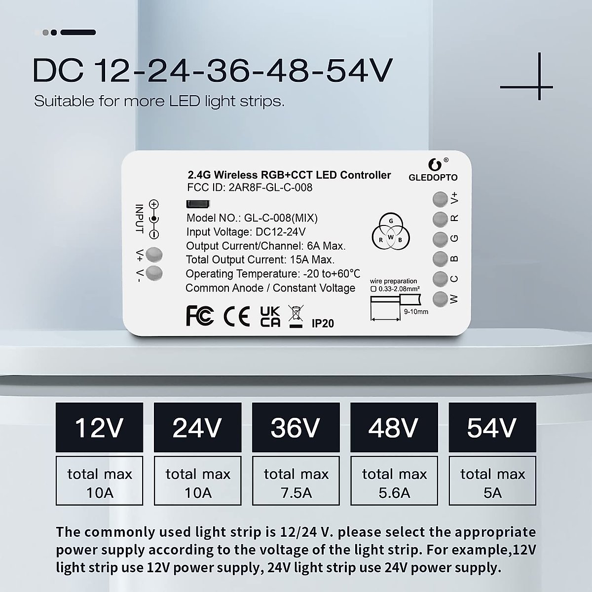 GLEDOPTO ZigBee 3.0 LED Strip Controller RGB+CCT Mix Dimmable Compatible with SmartThings Amazon Echo Plus App/Voice Control for RGB Warm White Cold White LED Strip Light (Require ZigBee Hub)