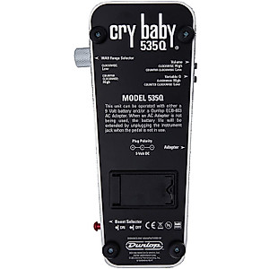 Briskdrop Dunlop 535Q-C Cry Baby Multi-Wah Pedal, Chrome - Bundled with Dunlop Power Supply and 2 MXR Patch Cables