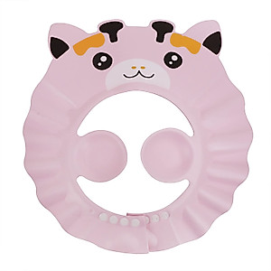 ITODA Baby Bath Shampoo Cap with Ear Protection Safe Bathing Visor Hat Soft Shower Wash Hair Adjustable Portable Eye Shield for Children Toddler Girls Kids