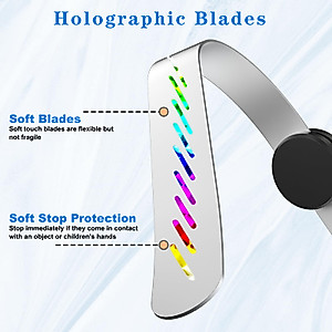 hibiker Stretchable Fly Fans for Tables 4 Packs,Portable Outdoor Fan,Food Fan for Indoor Outside,Battery Powered Fly Fan for Picnic,Party,Restaurant,Kitchen and BBQ