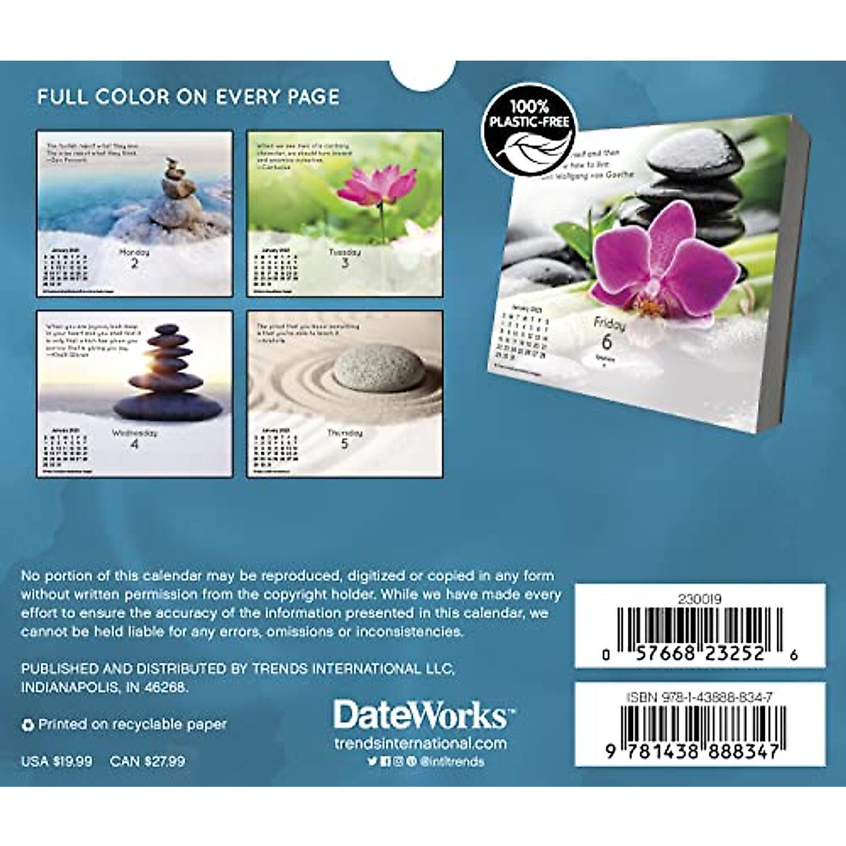 2023 Zen Day-at-a-Time Box Calendar