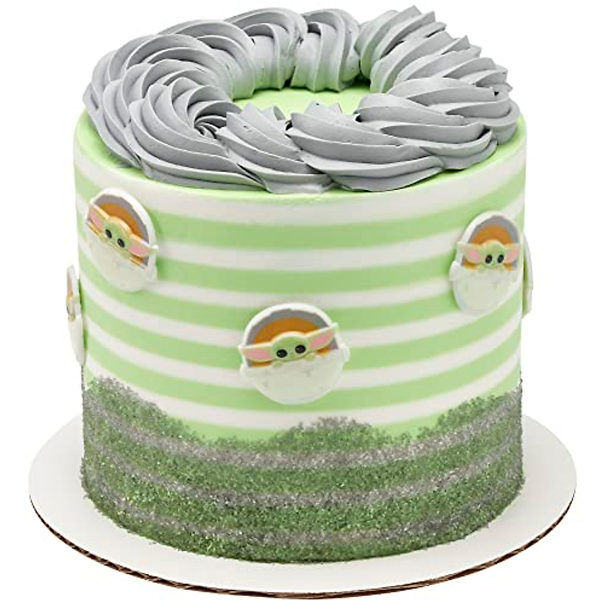 DECOPAC Star Wars The Mandalorian The Child Rings, Cupcake Decorations, Food Safe Cake Toppers – 24 Pack