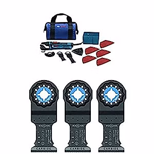 BOSCH StarlockPlus Oscillating Multi-Tool Kit and Snap-In Blade Attachment with Starlock Carbide Plunge Cut Blade