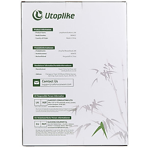 Utoplike In-drawer Knife Block Bamboo Kitchen Knife Drawer Organizer,Large handle Steak knife Holder without Knives, fit for 16 knives and 1 Sharpening Steel (16 Knife Organizer）