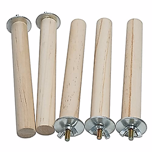 5 Pack EndearingTails Birdcage Stand (Natural Color), Natural Wood Perch Toys for Small Parrot, Like Parakeets, Lovebirds, Cockatiels