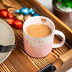 Thank You Gifts - Funny Inspirational, Thoughtful, Birthday, Friendship, New Job Gifts Ideas for for Women Friends, Coworkers, Boss, Employee - Graduation Gifts for Her - Ceramic Coffee Cup