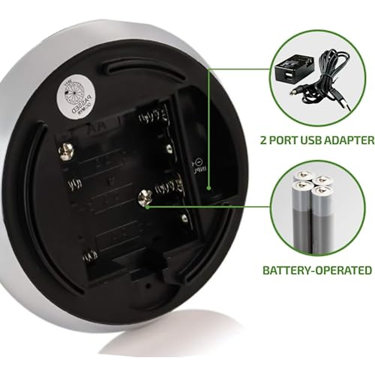 Ovente 8" Lighted Tabletop Makeup Mirror with 1X/10X Magnification, Double-Sided Magnifying Vanity Mirror, Dimmable LED Lights, 360° Swivel Design and Dual Power Supply, Polished Chrome MLT75CH1X10X