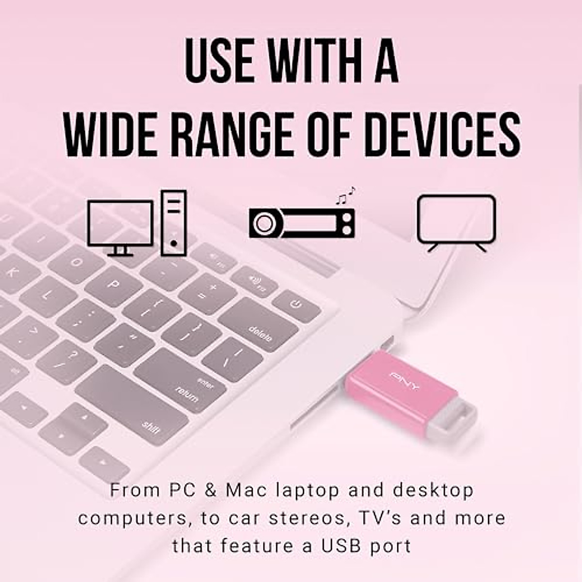 PNY 128GB USB 2.0 Flash Drive – Color May Vary