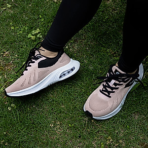Women's Running Shoes Air Tennis Athletic Fashion Sneakers Lightweight Walking Gym Jogging Sport Workout Shoes Blackpeach US 10.5