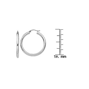 925 Sterling Silver Tube Hoop Earrings- 3MM 4MM 5MM Silver Hoop Earrings, Round Hoop Earrings, Silver Jewelry, Womens Jewelry