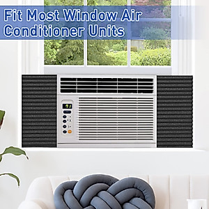 YoleShy Window Air Conditioner Side Panels Foam Panels for Window Air Conditioner, AC Units Window Kit 17 X 9 X 1 inch, Pack of 2, Black