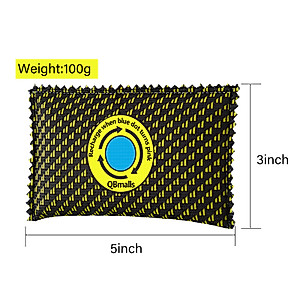 QBmalls 100g Rechargeable Silica Gel Desiccant Pack of 5,Moisture Absorber for Storage,Gun Safes,camper and Cars,Desiccant Dehumidifier for Closets,Drawer,Luggage and Small Spaces