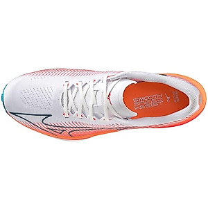 Mizuno Men's Wave Rebellion Pro Running Shoe, White/Silver, 8