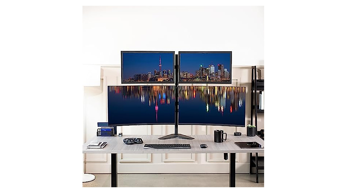 VIVO Quad Monitor Mount: Adjustable 4-Screen Stand