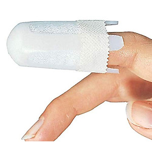 Dukal Finger Guards. Pack of 12 Plastic Finger Guards for Professionals and Patients. Assorted Sizes. for Fingers and Toes. Full Length. Disposable Medical Supplies.