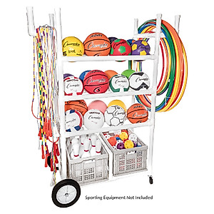 Champion Sports High Impact All-Terrain Heavy-Duty Cart, White, 53" x 19" x 59", White