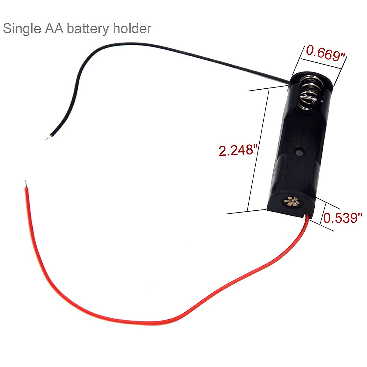LAMPVPATH (Pack of 8) AA Battery Holder Bundle 2Pcs Single AA Battery Holder, 2Pcs 2X 1.5V AA Battery Holder with Leads, 2Pcs 3X 1.5V 3 AA Battery Holder with Wire, 2Pcs 4X 1.5V 6 Volt Battery Holder