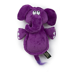 Hear Doggy Flatties with Chew Guard Technology Dog Toy, Elephant, Purple, Large (58547)