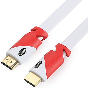 Tainston Flat High Speed HDMI Cable (50 Feet) Support 4K 2160P,3D,1080P,Audio Return Channel