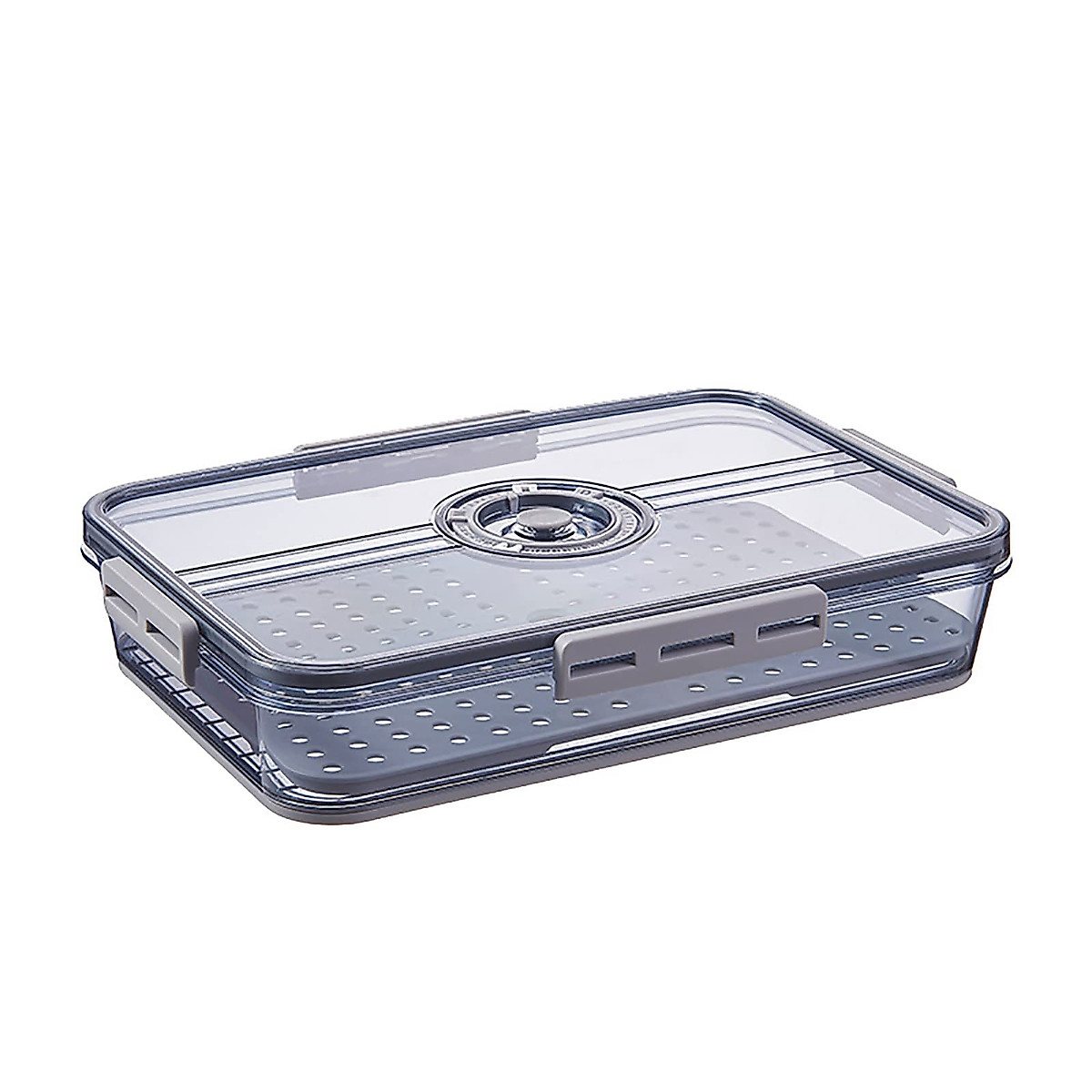 Food Storage Containers with Handles and Lids BPA Free Plastic Airtight Kitchen Home Pantry with Time Recording Organizer for Food Drinks Fruit Vegetable Meal Salad Sandwich Leak Proof