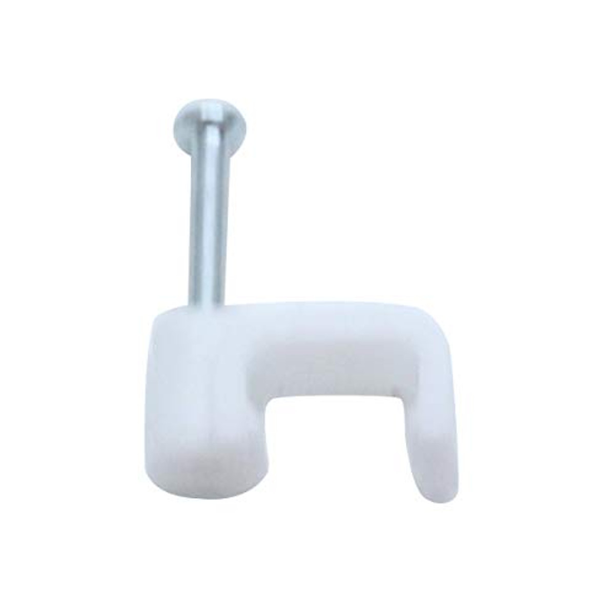 Dasunny 100Pcs Wire Clips Coaxial Cable Clips Cable Holder Clip for Management Cat6 Cable, 1/2 in Nail Clip & Fastener, White