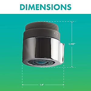 Niagara Conservation N3610CH Tri-Max 1-Spray 0.5-1.5 GPM 1.4-in. Pressure-Compensating Needle-Spray Faucet Aerator Chrome | Bathroom Sink and Kitchen Sink Aerator for Home Improvement