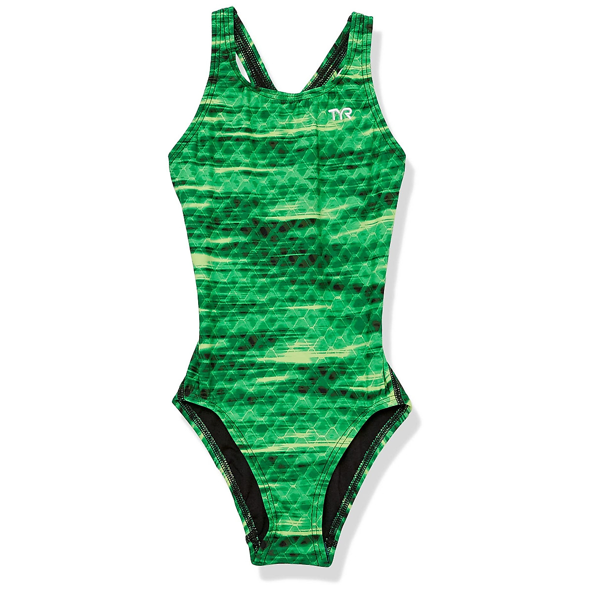TYR womens Castaway Maxfit Swimsuit, Green, 32 US