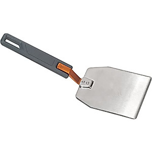 Blackstone 5294 Foldable 2 Piece Hamburger Spatula Flipper and 1 BBQ Tong-Flex Fold Model Stainless Steel-Easy to Carry and Clean Griddle Accessories Tool Set, Black, Orange