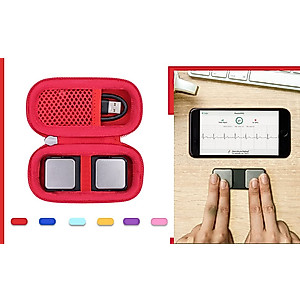 Khanka Hard Case Replacement for AliveCor Kardia Mobile ECG/KardiaMobile 6L EKG (Red)