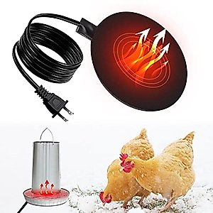 BIOGEX Chicken Water Heater, Pet Water Heater Base, 120V 35W Silicone Heated Pad with 67 Inches Power Cord for Bird, Cats, Dogs, Ducks, Chicken Water Heater for Winter, Safety (UL Certified)