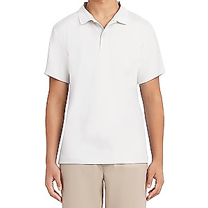 Nautica mens Uniform Short Sleeve Performance Polo Shirt, White, X-Large US