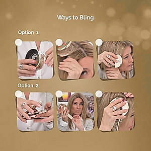blinger Shimmer Starter Kit with Gold-Plated blinger® Styling Tool + 90 Precision-Cut Glass Crystals