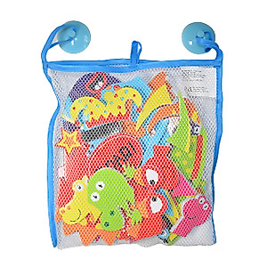 BUDDY & BARNEY Weird & Wonderful Dinosaurs Bath Stickers, Dinosaur Foam Stickers Bath Toy for Children 3+, Pack of 33 Reusable Dino Stickers, Bathtub, Tub, Shower, Boys, Girls, Kids