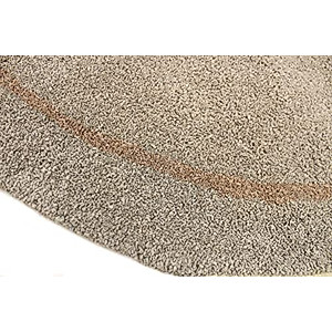 COTTON CRAFT Pure Wool Fireplace Rug - Half Moon Hearth Area Rug Carpet - Fire Resistant Hand-Tufted Fireplace Mat - Entryway Cabin Kitchen Anti Fatigue Half Round Accent Rug - 22 X 44 - Natural Tan