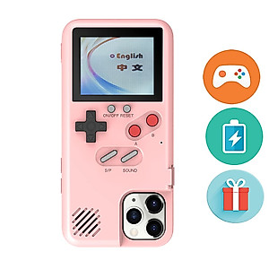 Handheld Game Console Case for iPhone 12/12 Pro, Color Gameboy Case with Built-in Retro Video Games