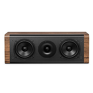 Moukey Center Channel Speaker, 100 Watt Peak Compact Center Speaker Hi-Res Audio with Deep Bass Response, for TV, Home Theater, Dolby and DTS Surround - Mcs1