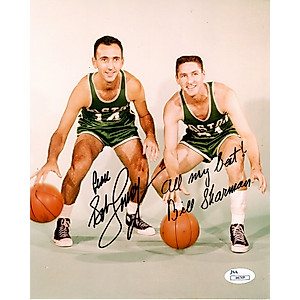 Kirkland Bob Cousy & Bill Sharman 8 X 10 Autograph Photo on Glossy Photo Paper