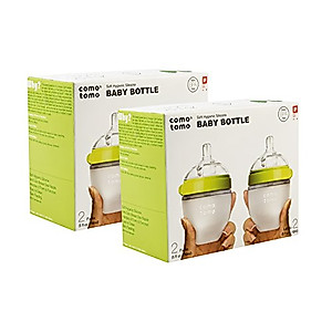 Comotomo Four Pack Bottle 150ml/5oz., Green