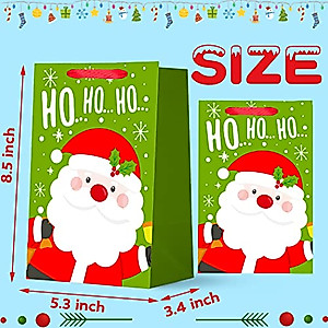 MISS FANTASY Small Christmas Gift bags with Handles Reusable Christmas Goodie Bags for Kids Small Gift Bags Christmas Medium Christmas Gift Bags Bulk for Kids Holiday Xmas