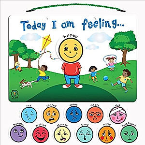 Today I am Feeling Chart Feelings and Emotion Magnetic Chart Communication aid for Speech Delay Non Verbal Children with Autism, Special Needs ADHD