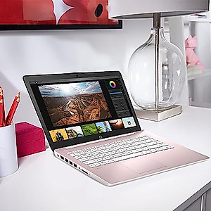 HP Stream Laptop 14-cb122ds 14-inch HD Notebook Intel Celeron N4020 4GB DDR4 RAM; 64GB eMMC Computer Storage, Wifi Bluetooth HDMI, Windows 11 Home S, Rose Pink (Renewed)