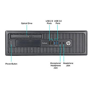 HP Desktop Computer 600 G1 ProDesk Small Form Factor SFF PC, Intel Quad Core i5 up to 3.60GHz,8GB Ram 500GB Hard Drive,WiFi,DVD,DP VGA Port,New Keyboard & Mouse Included, Windows 10 Pro (Renewed)